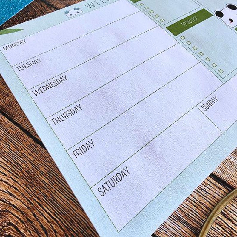 Panda Planner | 2026 Weekly Calendar Pad - Etsy