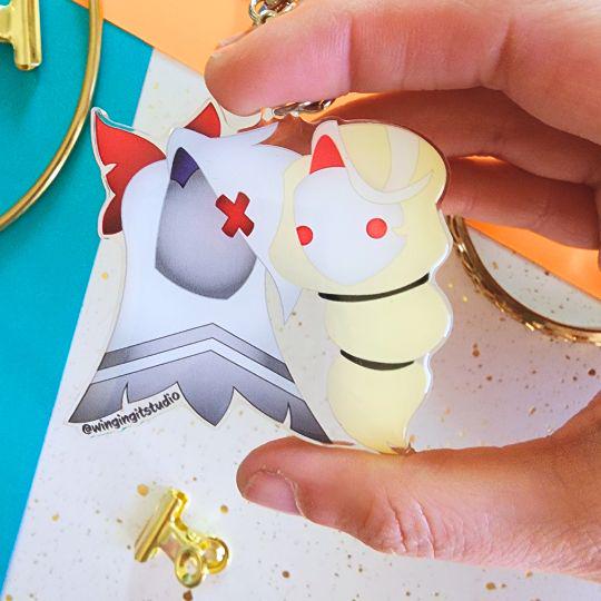 Hazbin Hotel Chaggie Keychain: Charlie & Vaggie Acrylic Charm - Etsy