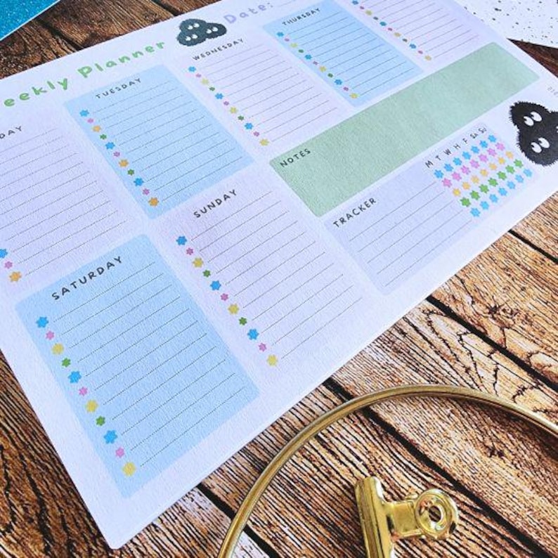 Soot Sprite Calendar | Weekly Calendar Pad | Studio Ghibli Calendar - Etsy