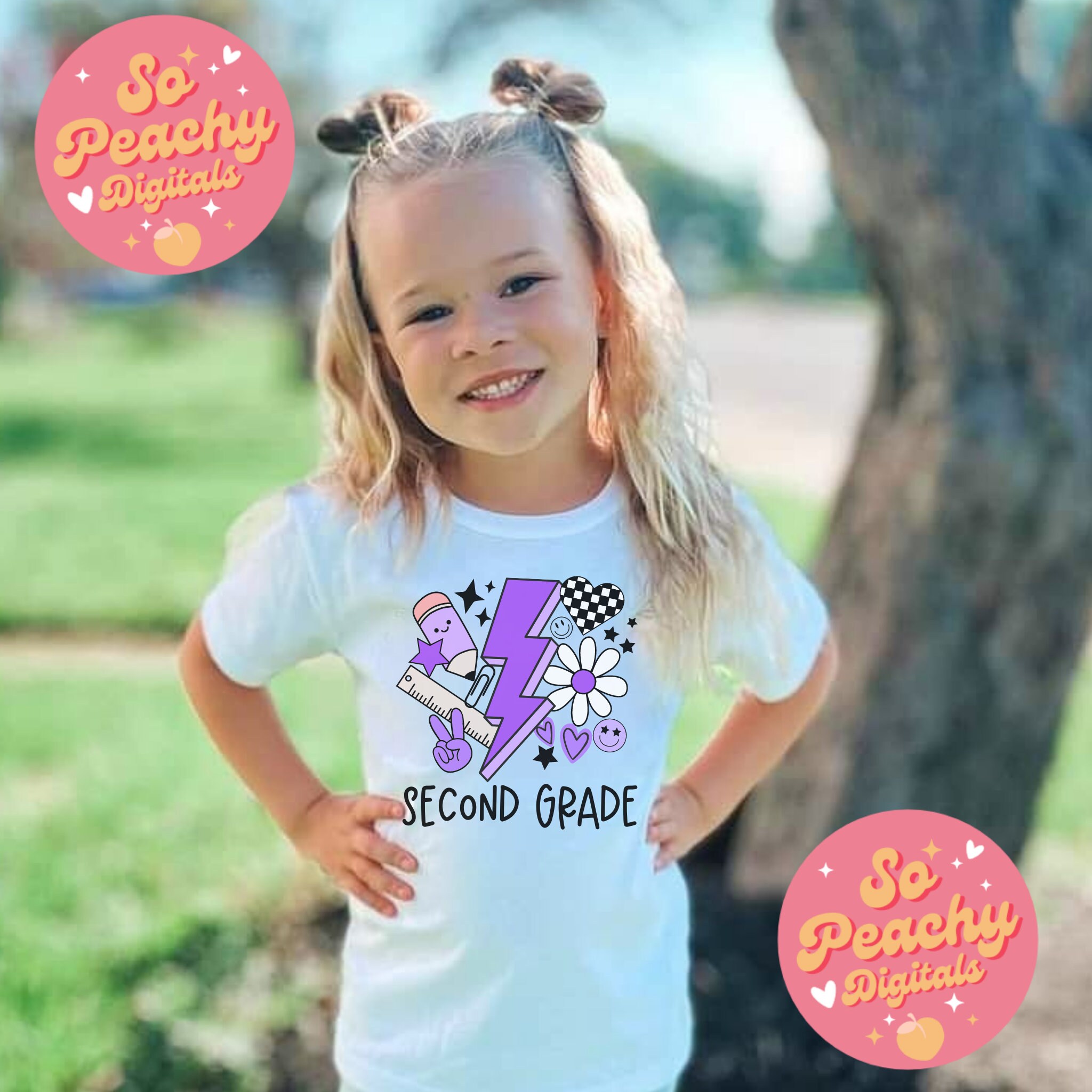 Back to School PNG Trendy Purple Kindergarten All Grades Bundle First ...