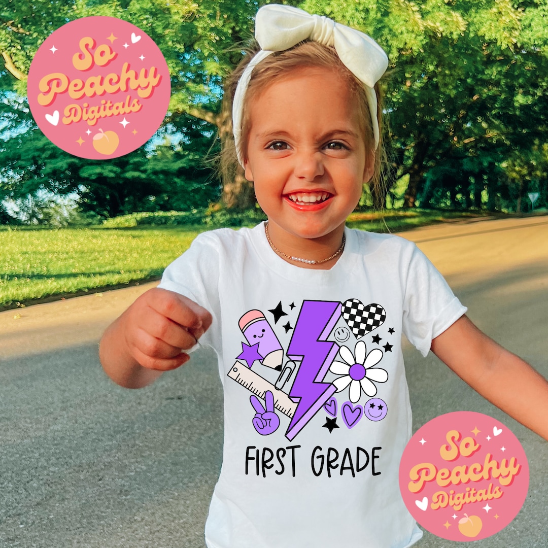 Back to School PNG Trendy Purple Kindergarten All Grades Bundle First ...