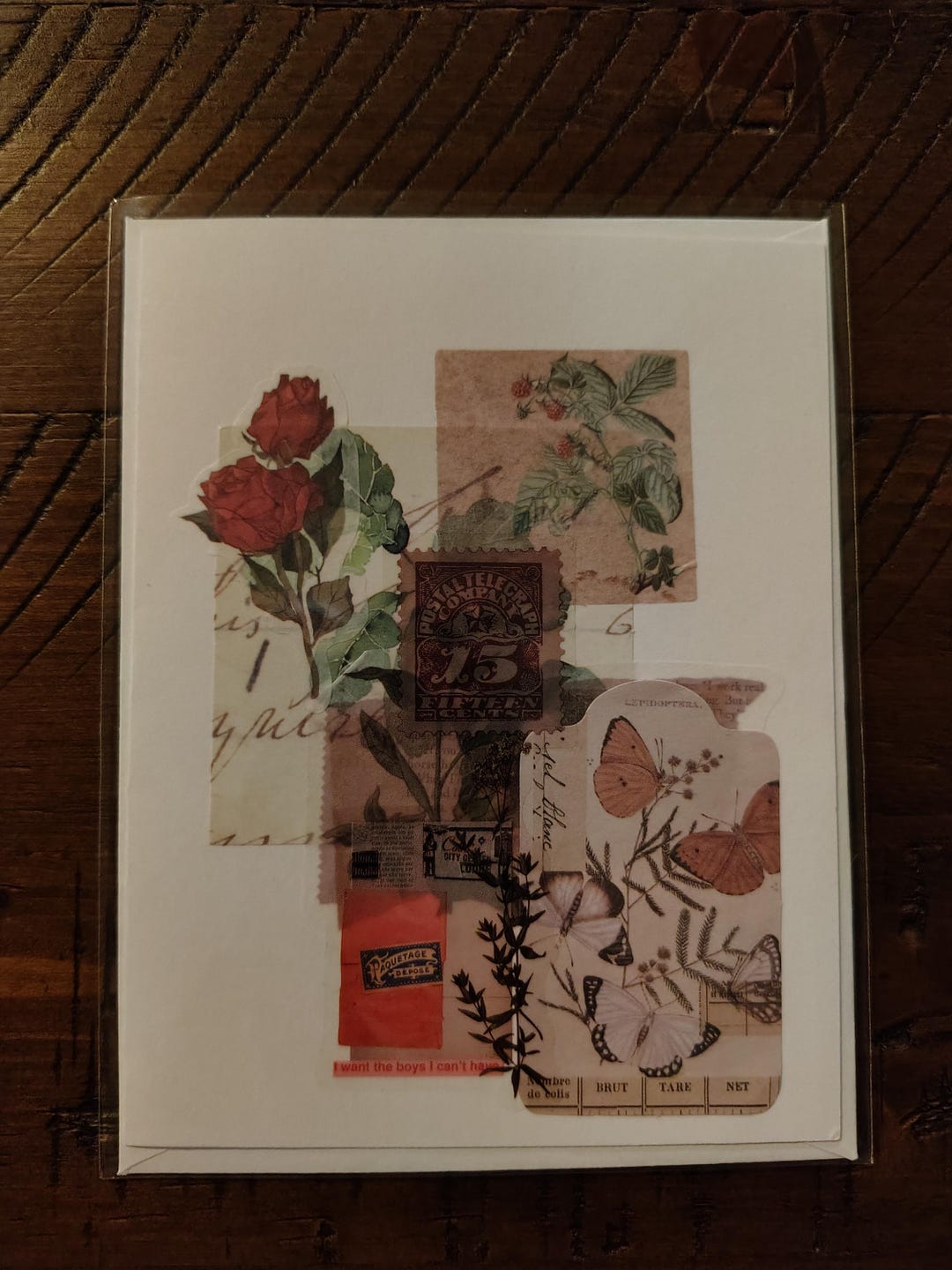 Handmade Collage Card - Etsy