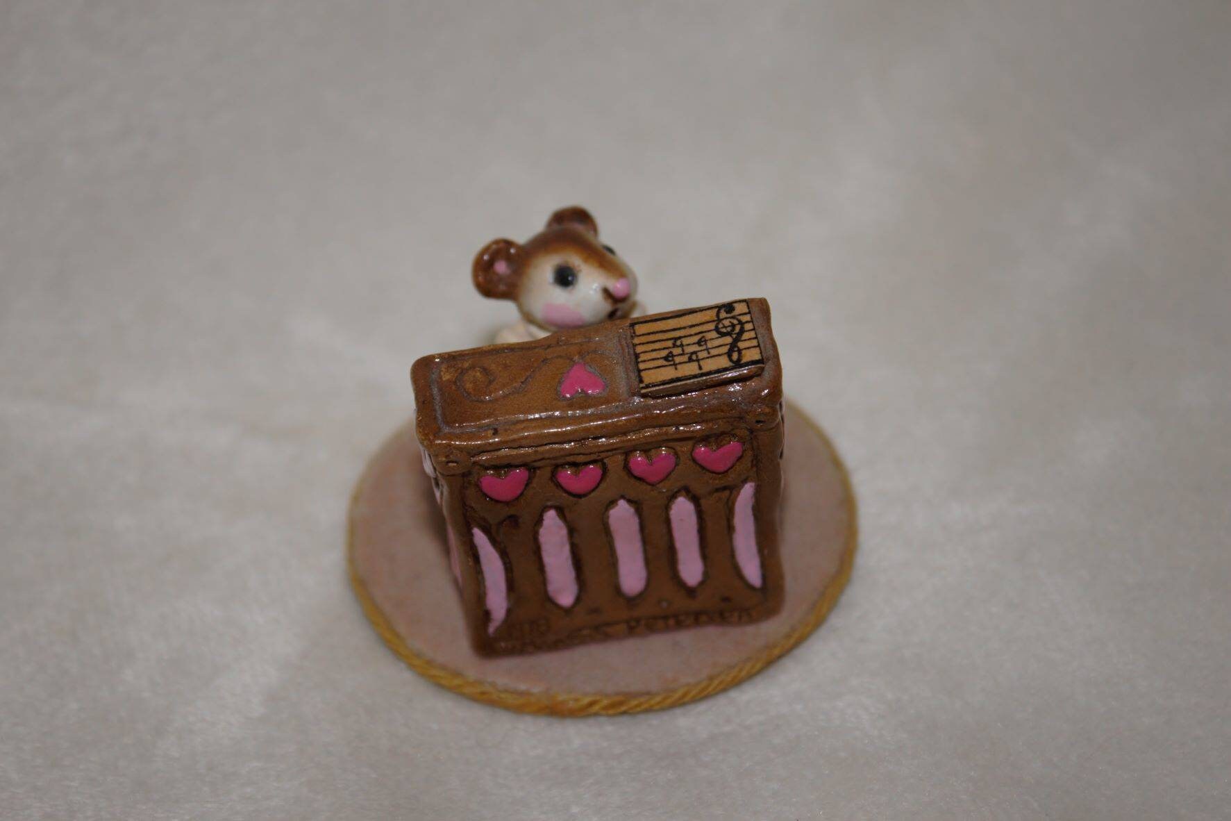 Retired Wee Forest Folk M-30 Pink Mouse Pianist With Box and Card - Etsy