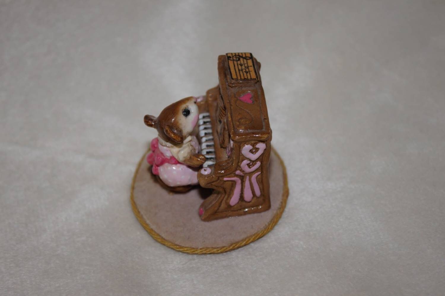 Retired Wee Forest Folk M-30 Pink Mouse Pianist With Box and Card - Etsy