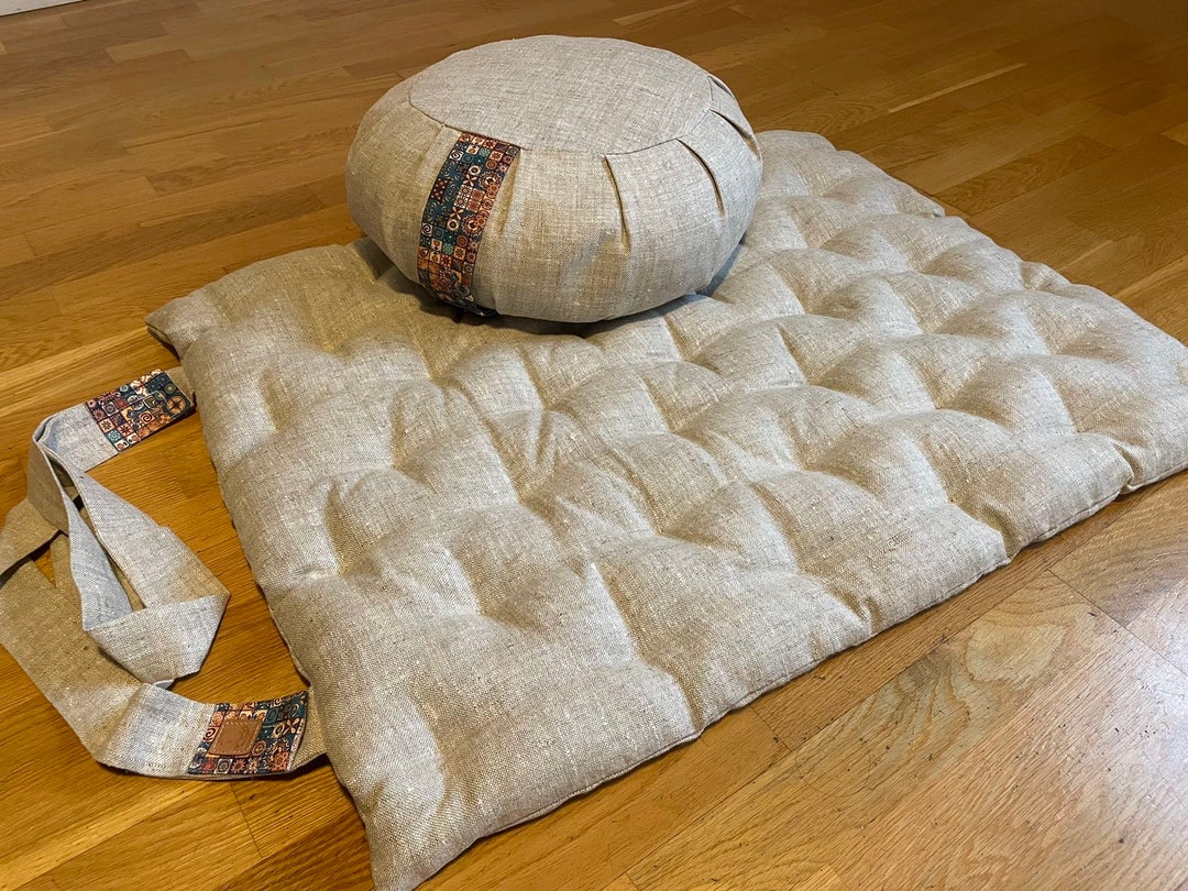 Zabuton PREMIUM With Zafu Moon or Pouf Cushions Pure Linen - Etsy