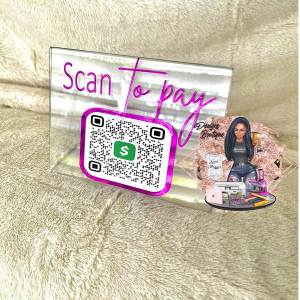Cash App Qr Code Sign Template - Etsy