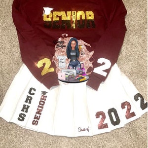 Personalized Graduation Skirt Set, Graduation Gift, Pleated Skirt, Grad ...