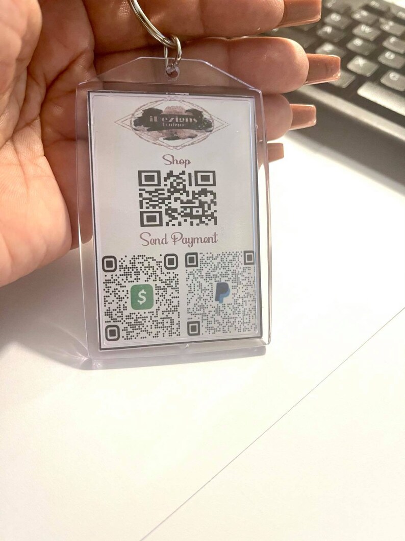 QR Scan Code Keychain Initial Keychains Custom keychains | Etsy