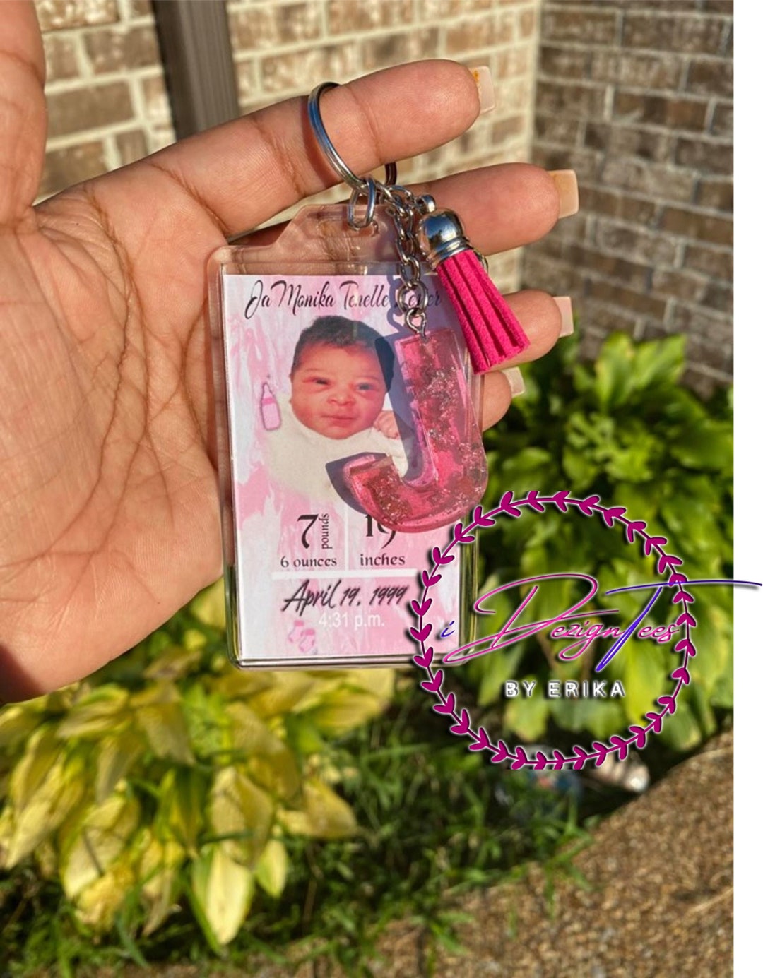 Baby Plaque Key Chains, Baby Keychains, Initial Key Chains, Custom Key ...