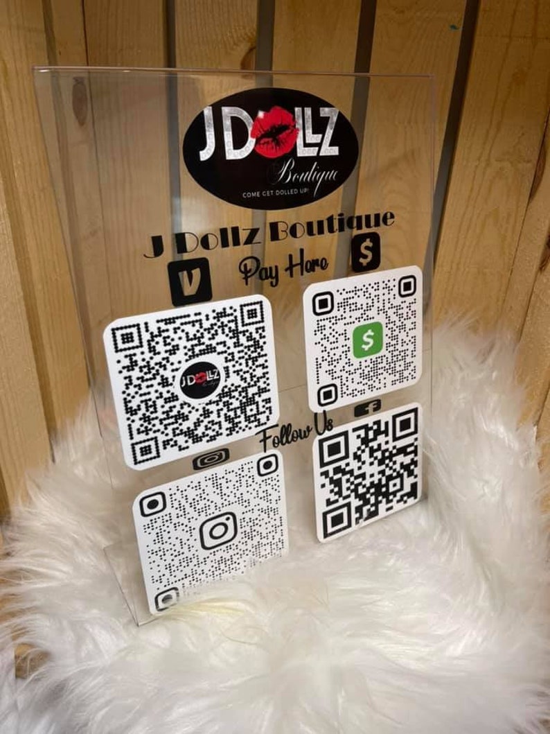 QR Code Scanner Plaque | QR Code Sign - Etsy