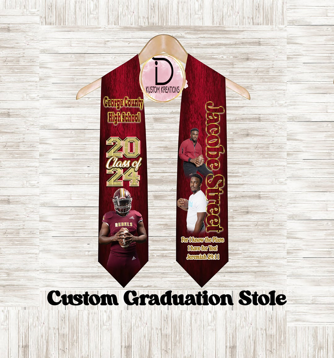 Graduation Stole, Custom Stoles, Graduation Keepsake, 2025 Graduates ...