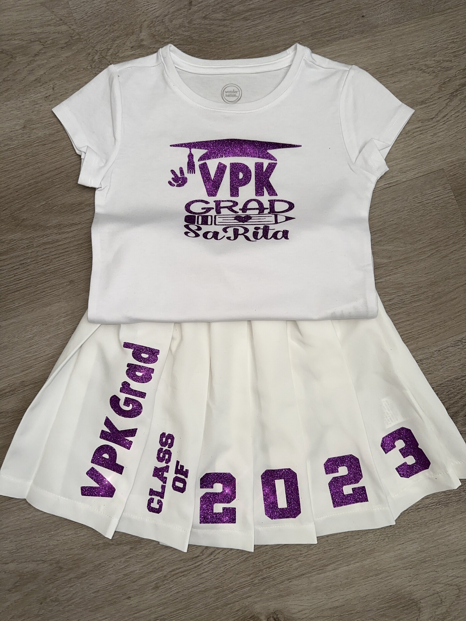 Kids Graduation Skirt Set, Graduation Gift, Pleated Skirt, Grad Outfit ...