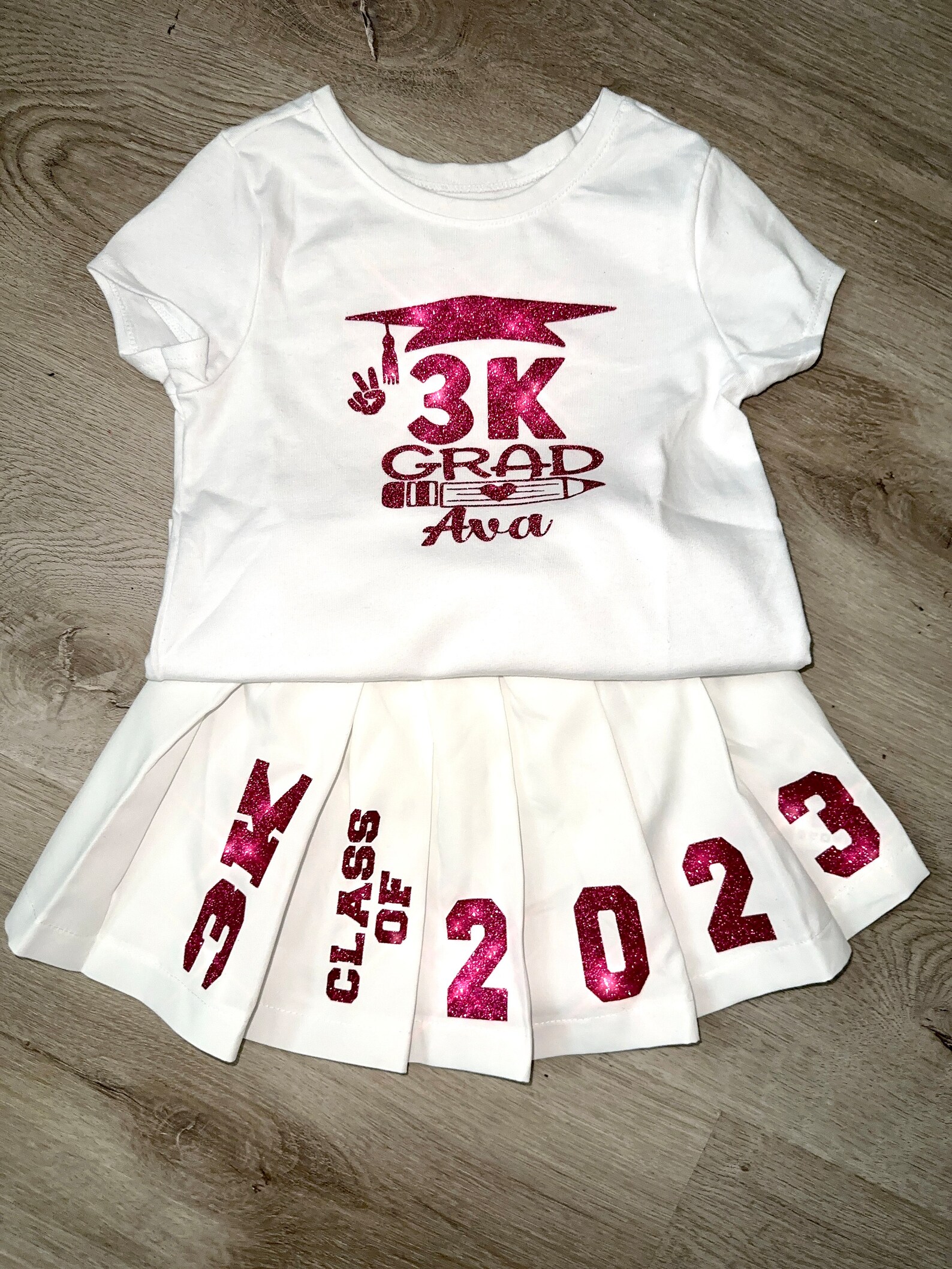 Kids Graduation Skirt Set, Graduation Gift, Pleated Skirt, Grad Outfit ...