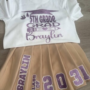 Kids Graduation Skirt Set, Graduation Gift, Pleated Skirt, Grad Outfit ...