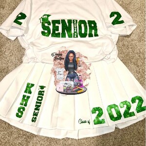 Personalized Graduation Skirt Set, Graduation Gift, Pleated Skirt, Grad ...