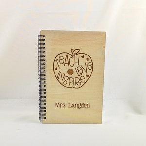 Teach Love Inspire Personalized Teacher Engraved Notebook, Custom ...