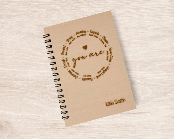 You Are Amazing Enough Wooden Laser Engraved Notebook Wood - Etsy