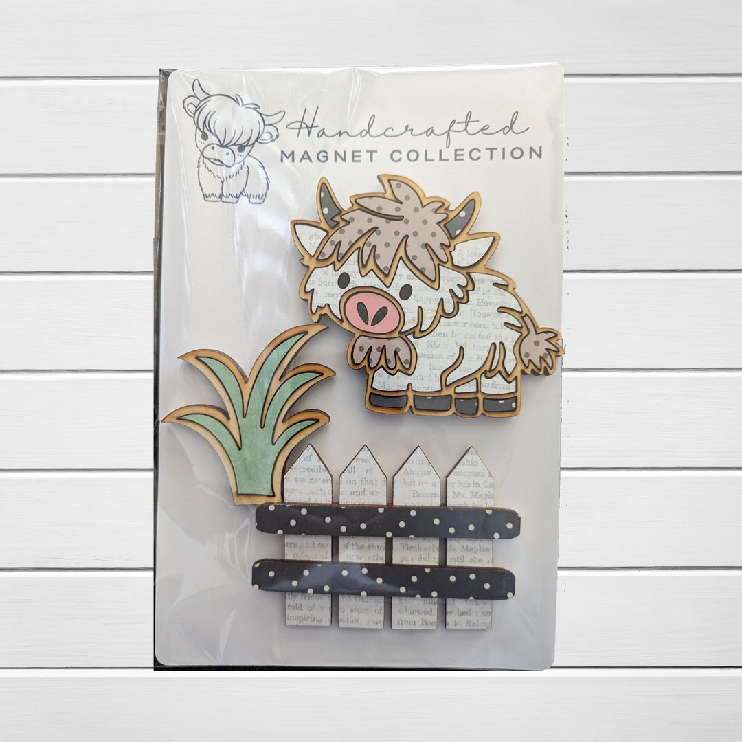 Highland Scottish Cow Magnet Collection, Cute Magnet, Whimsical Fridge ...
