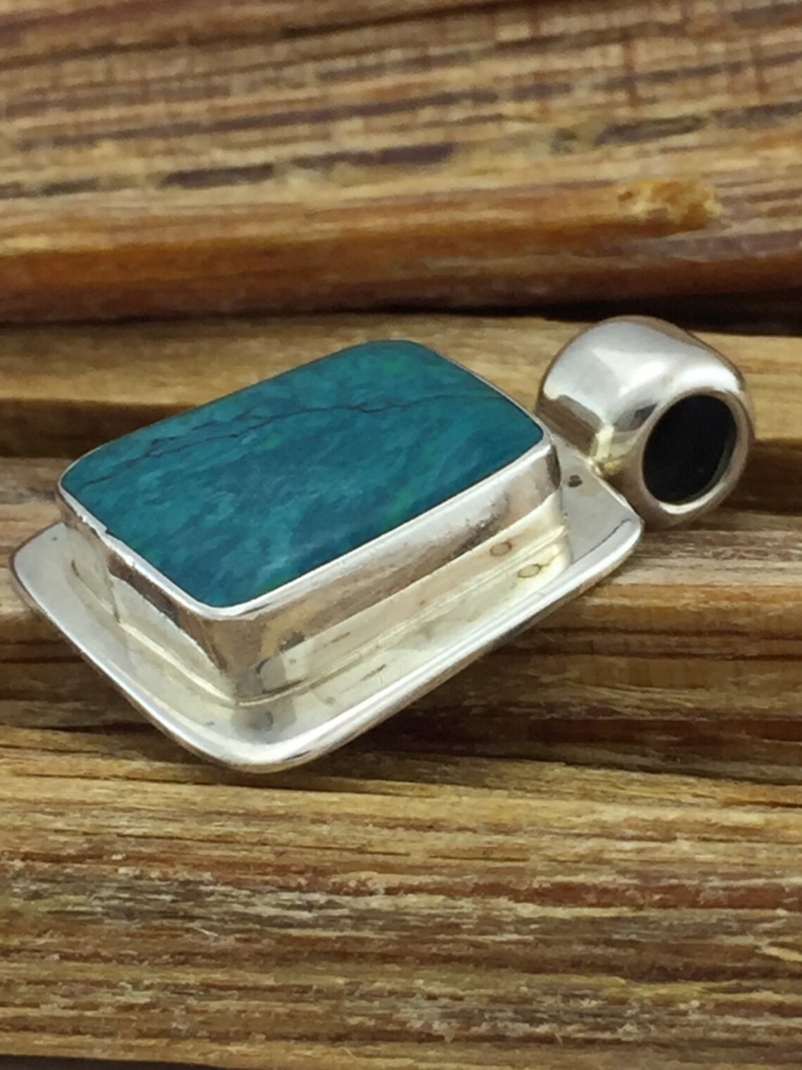 ATI Turquoise Sterling Pendant Mexico Mexican 925 Silver Vintage ...