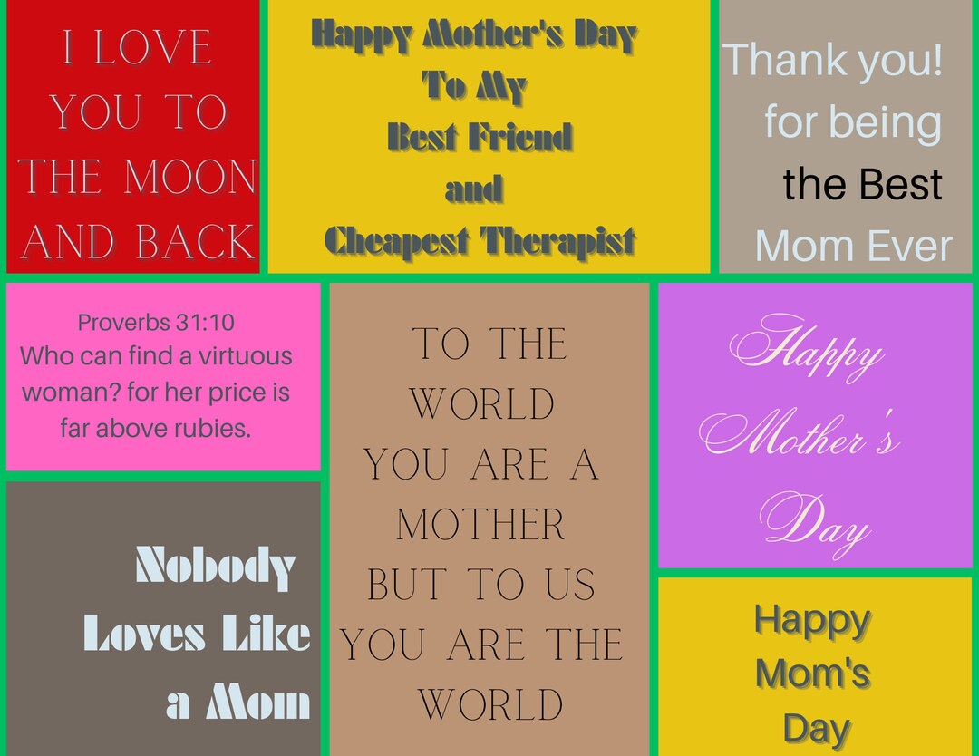 Digital Mother's Day Themed Journal Cards, Beautiful Flowers Card Apart ...