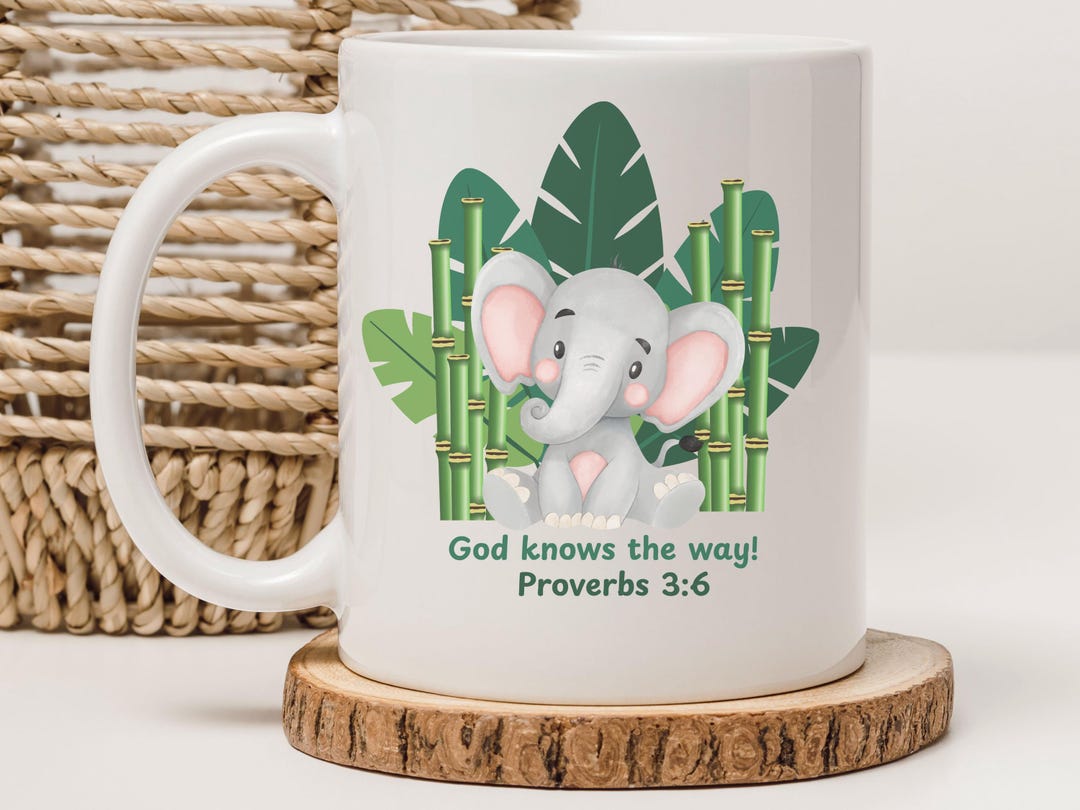 God Knows the Way Elephant Christian Nursery Design for Sublimation ...