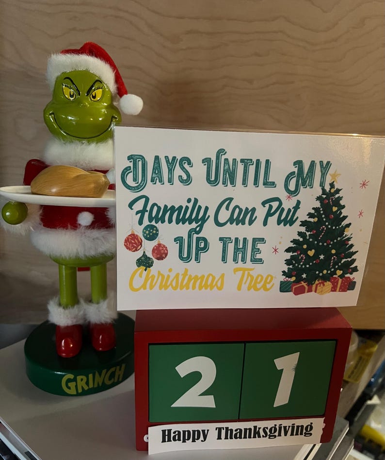 Family Humor Christmas Countdown Wall Art Digital Download With Tree ...