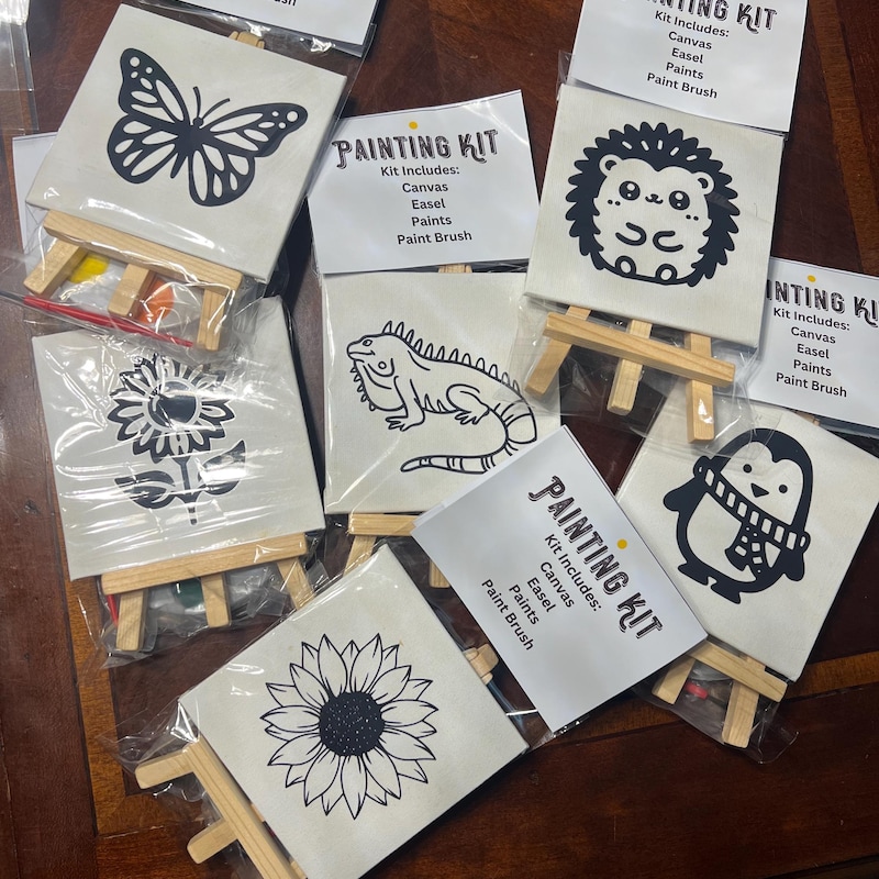 Mini Easel Paint Kit - Etsy