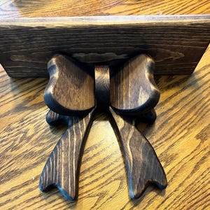 Wooden Bow Shelf - Etsy