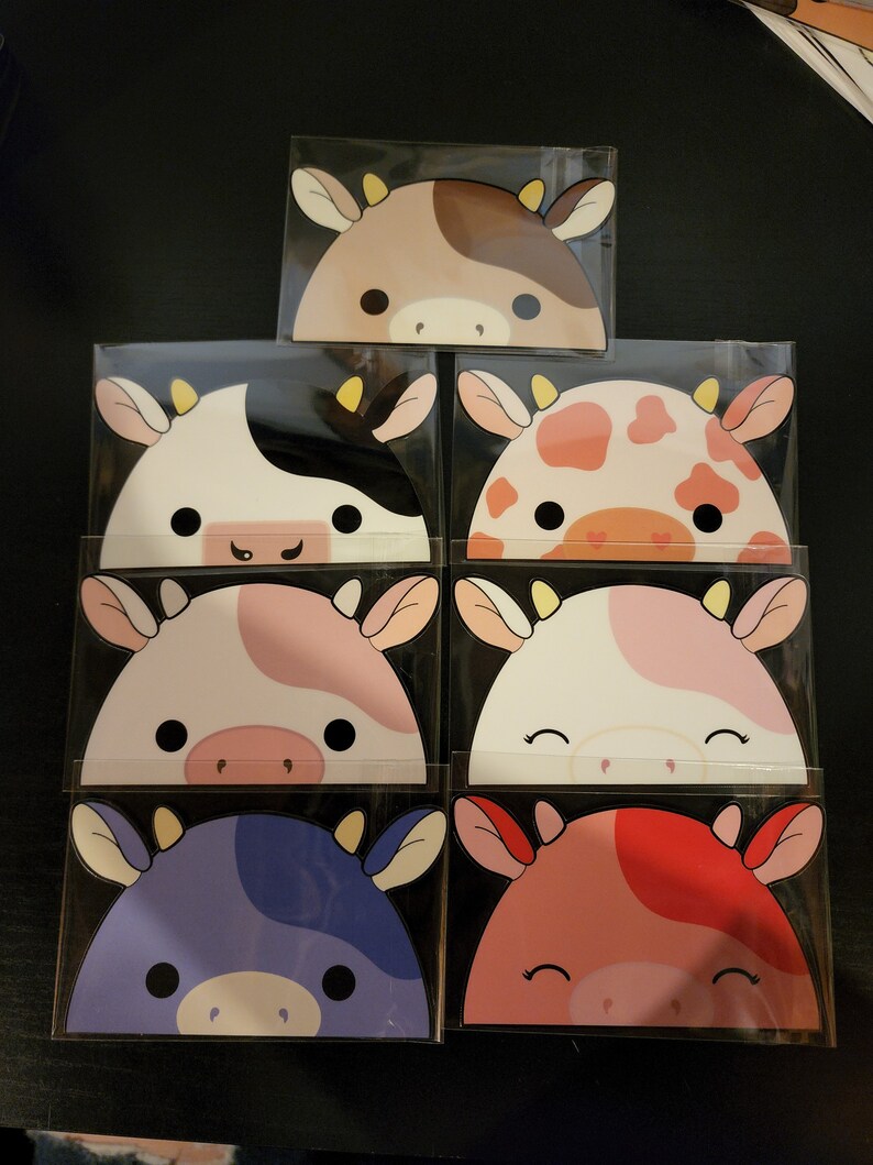 Squishmallow Cow Peeker Stickers Pt. 2 WATERPROOF - Etsy