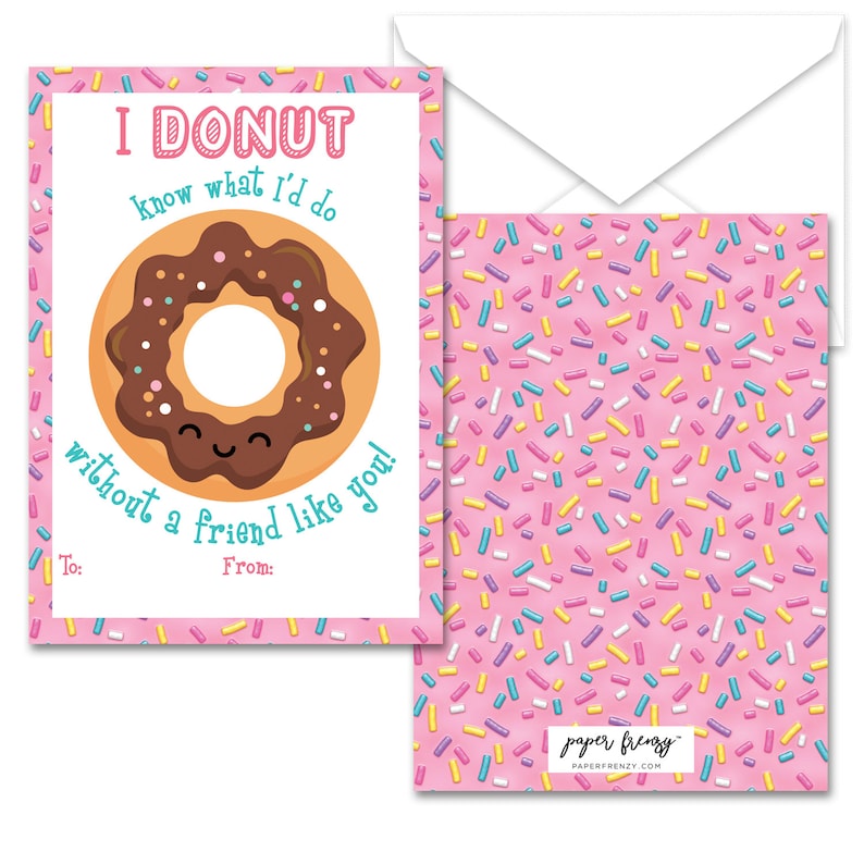 Sweet Treats Themed Valentines Day Valentine Cards - 25 Pack - Etsy