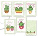 Succulent Cactus Themed Classroom Valentine Cards Valentines | Etsy