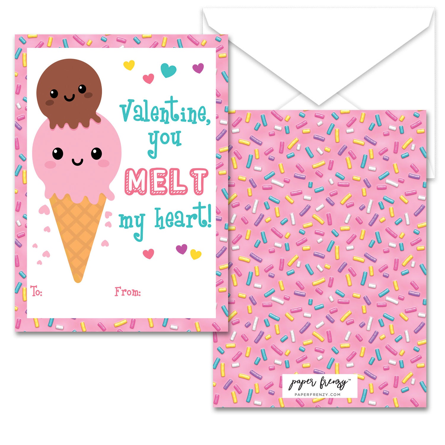 Sweet Treats Themed Valentines Day Valentine Cards - 25 Pack - Etsy