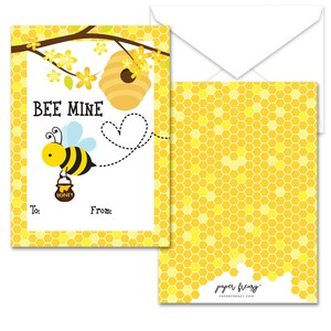 Bumble Bee Theme Kid Classroom Valentine Cards Valentines - 25 Pack - Etsy