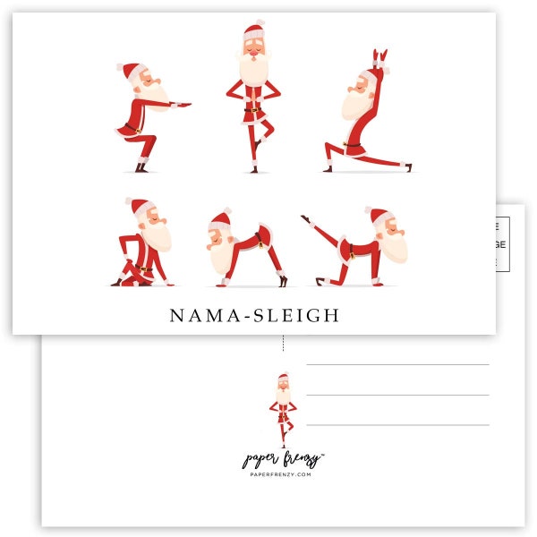 Yoga Christmas Card - Etsy