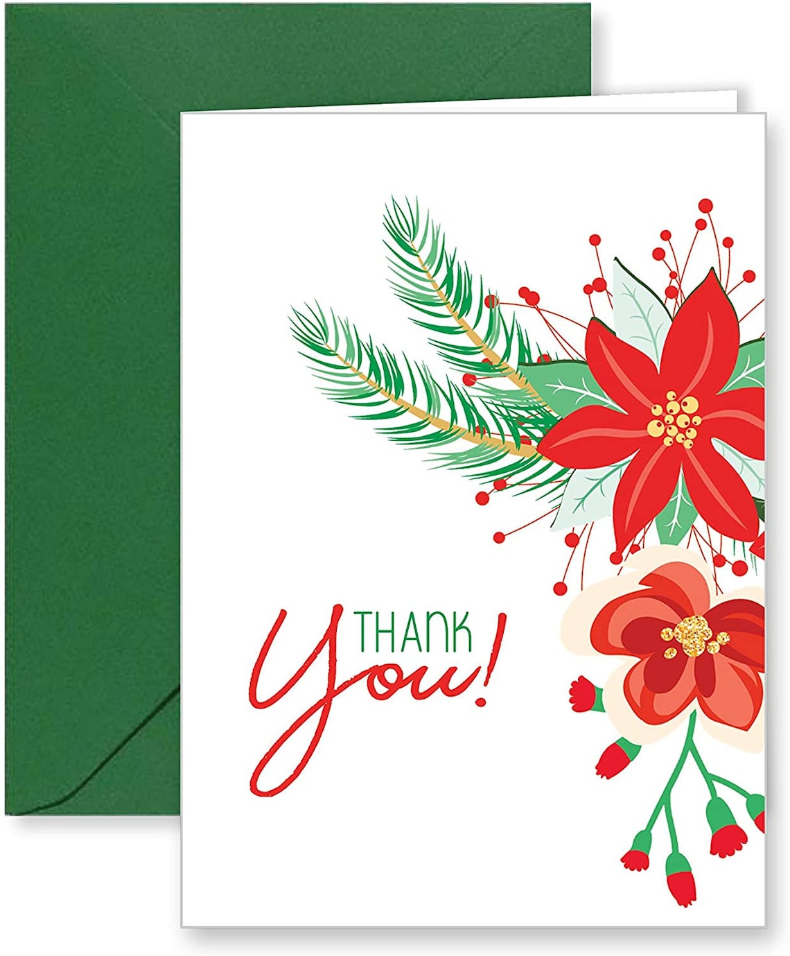 Traditional Christmas Thank You Note Cards - Etsy