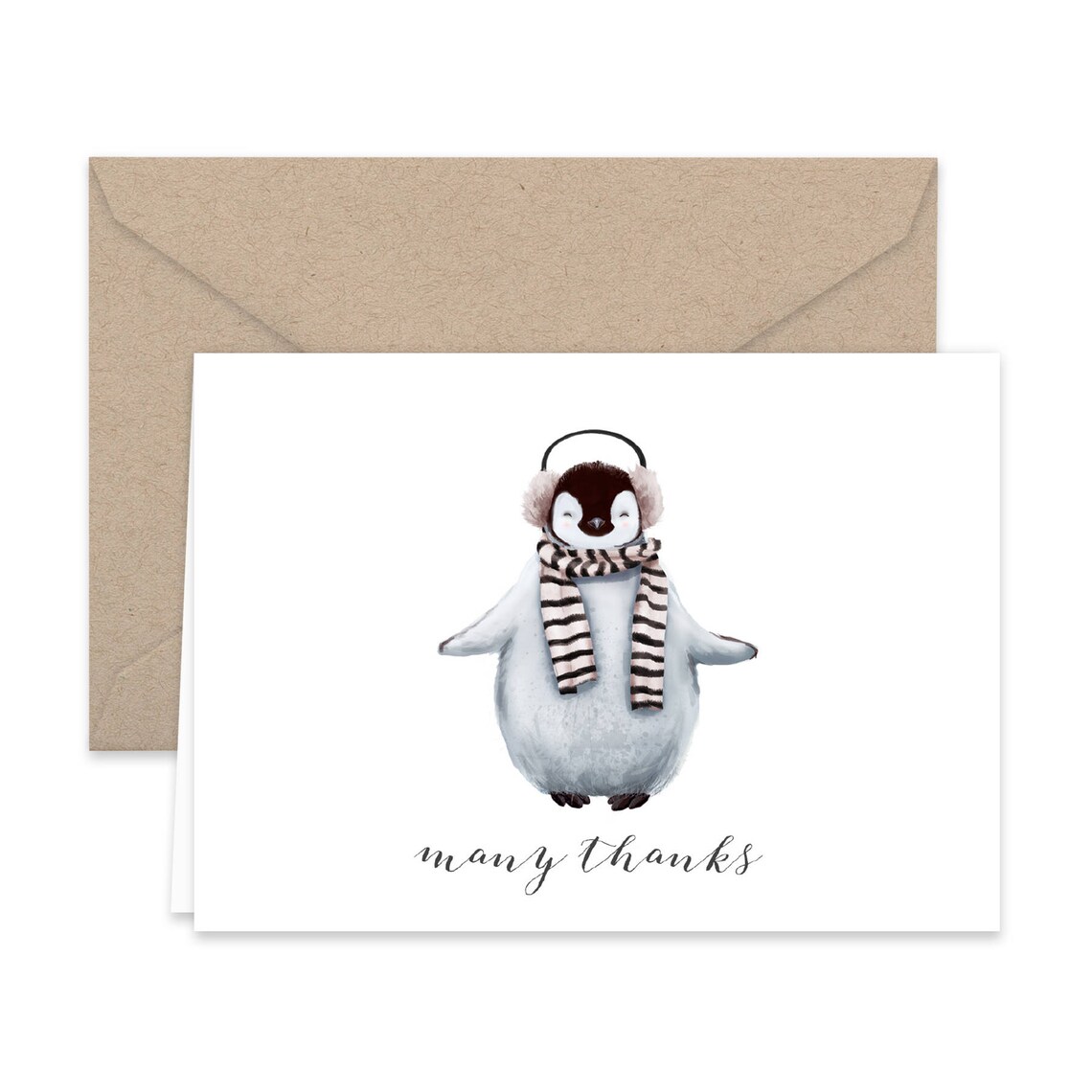 Winter Wonderland Themed Thank You Note Cards and Kraft - Etsy