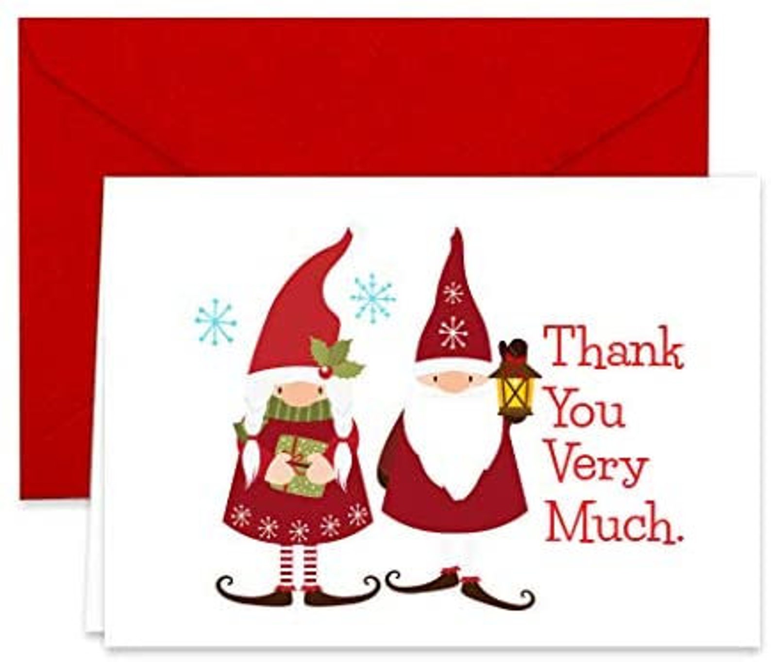 Christmas Holiday Gnomes Thank You Note Cards - Etsy