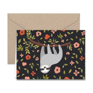 Silly Sloth Note Cards - Etsy