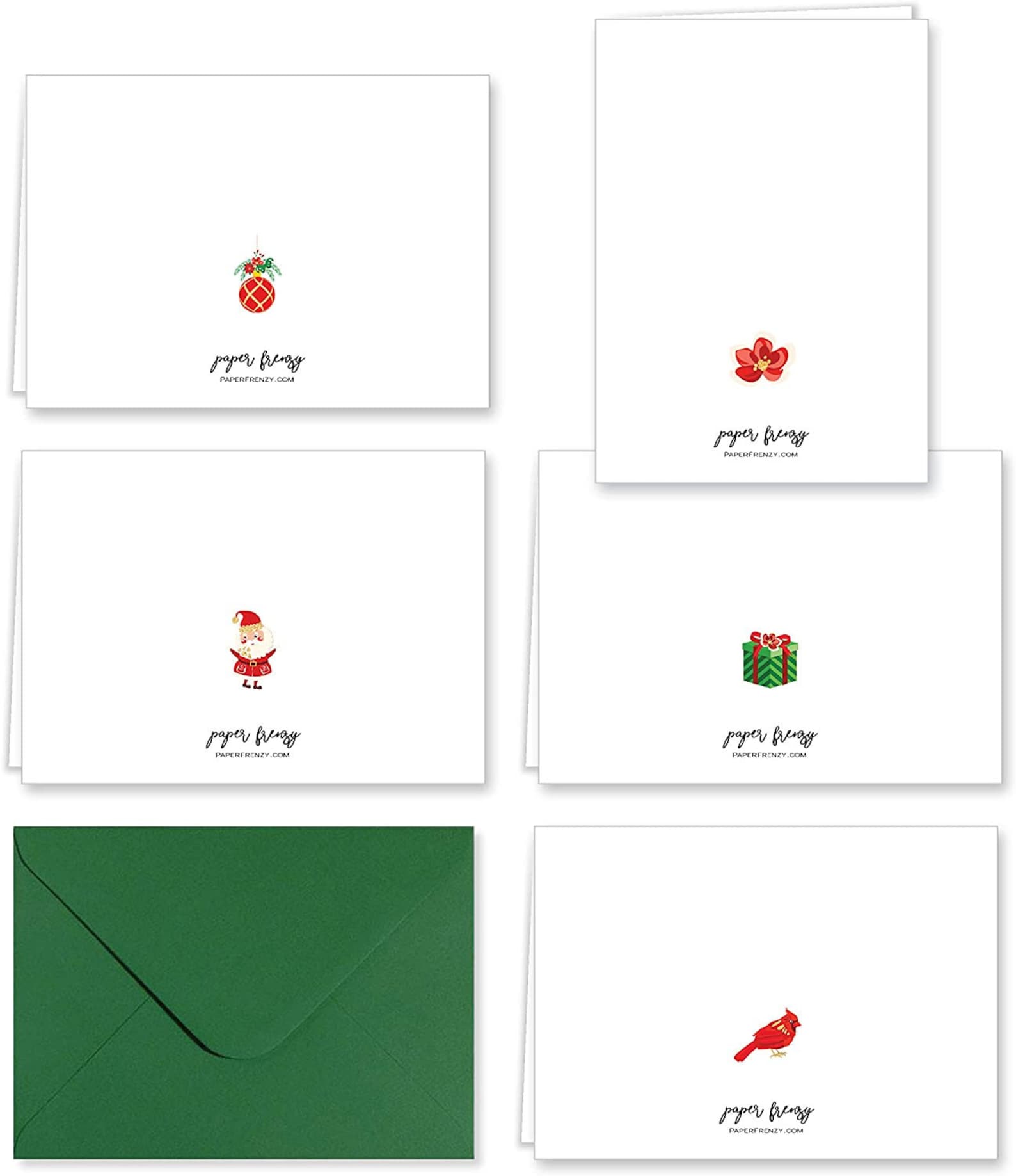 Traditional Christmas Thank You Note Cards - Etsy