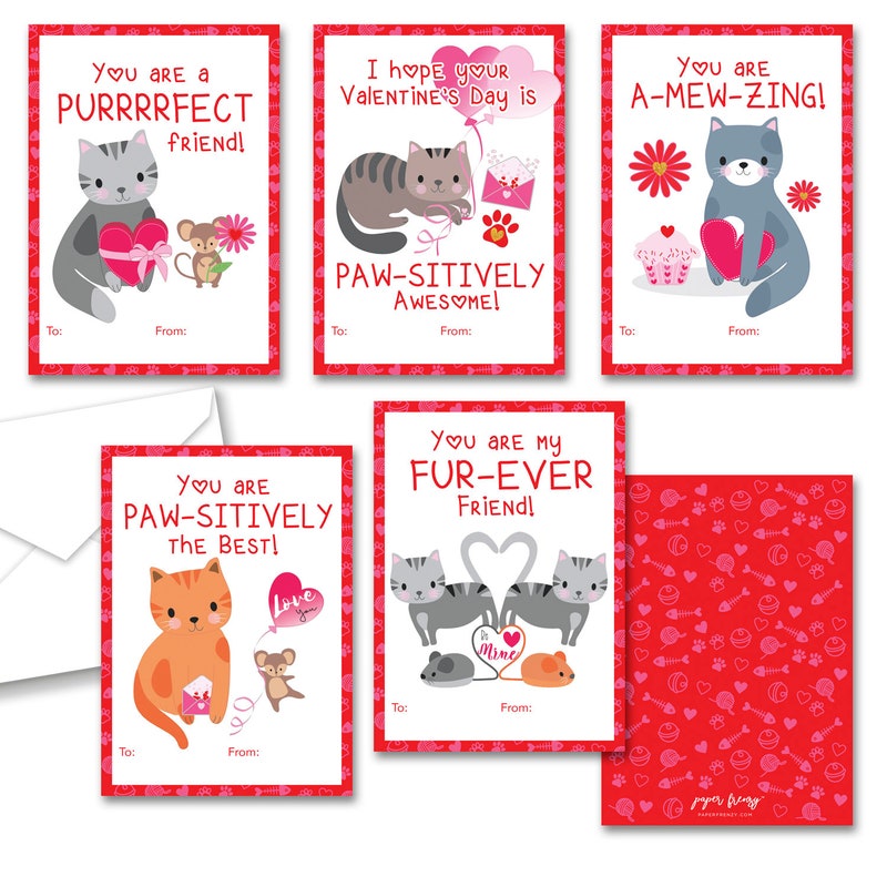 Mini Valentine Cards - Etsy