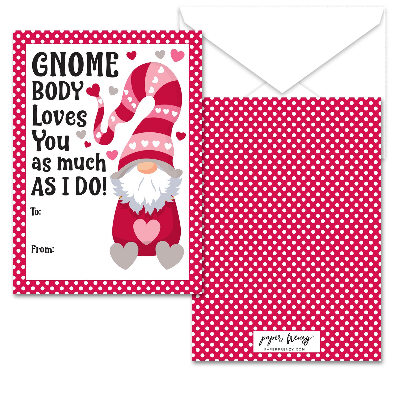 Gnome Themed Classroom Valentine Cards Valentines 25 Pack - Etsy