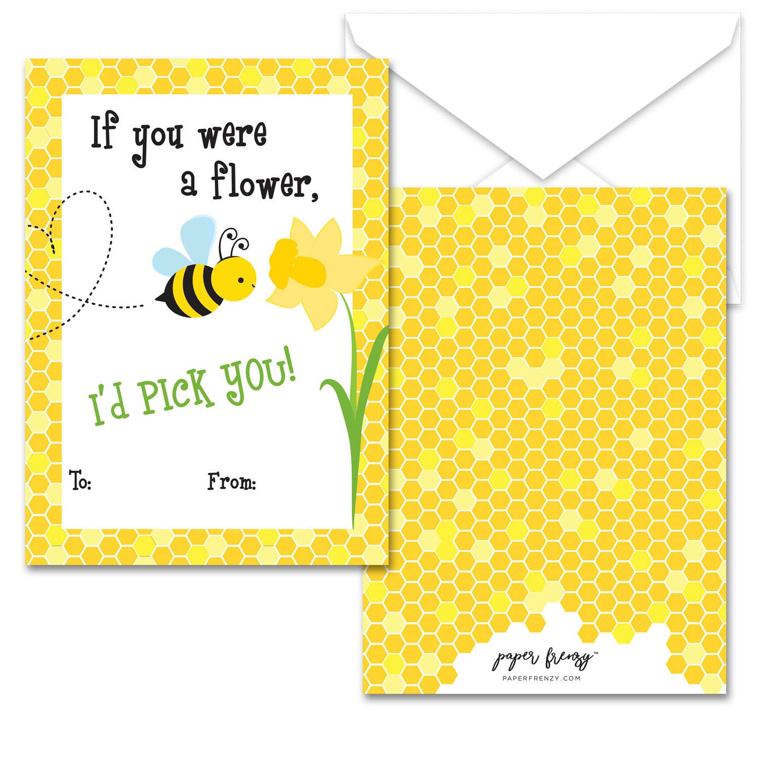 Bumble Bee Theme Kid Classroom Valentine Cards Valentines - 25 Pack - Etsy