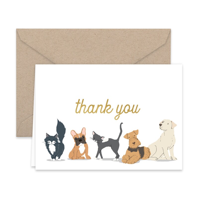 Dog Thank You Note - Etsy