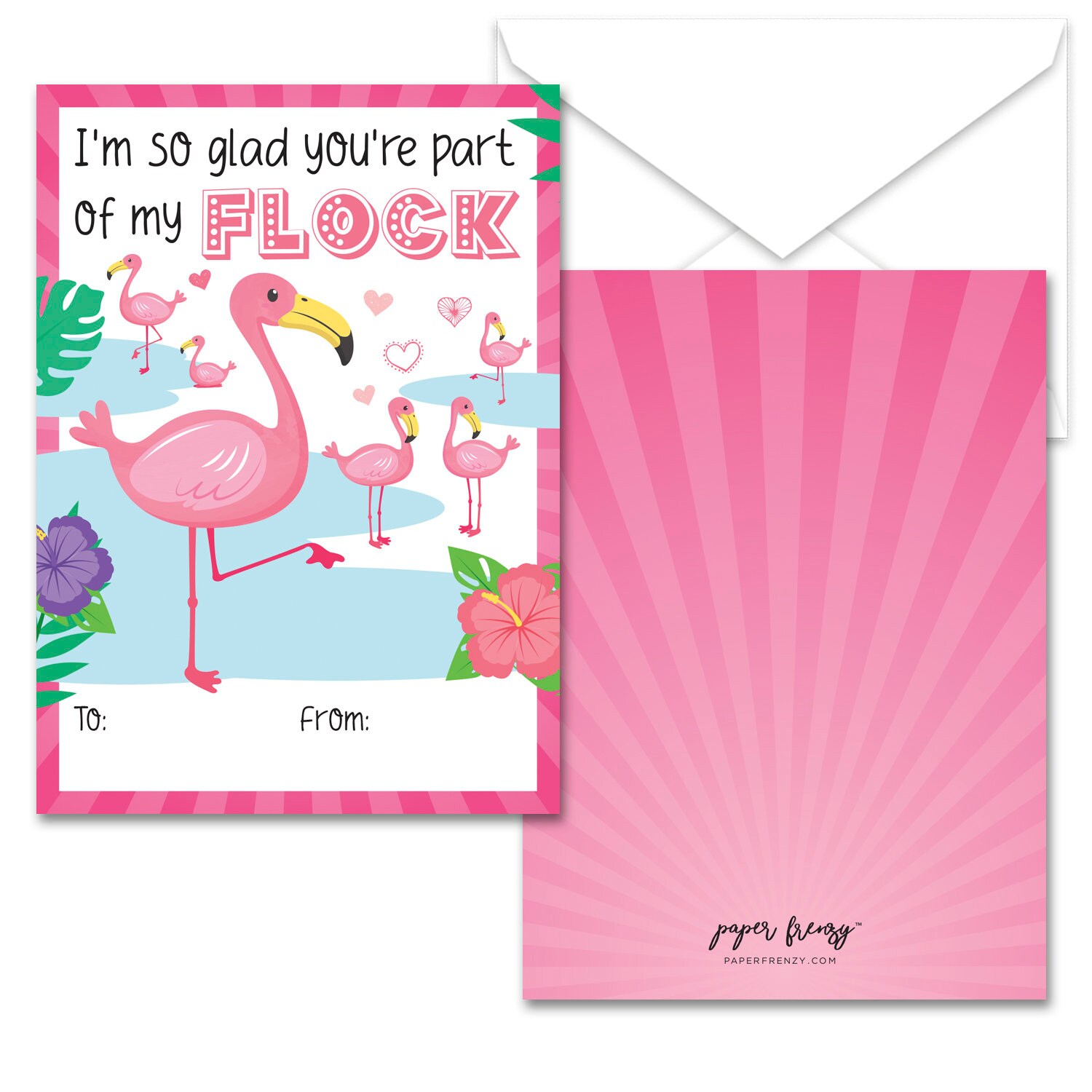 Flamingo Themed Tropical Classroom Valentine Cards Valentines - Etsy