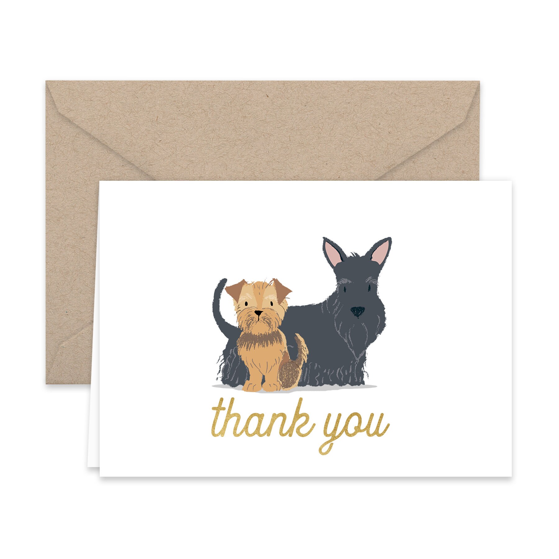 Dogs Puppies Thank You Note Card Collection - Etsy