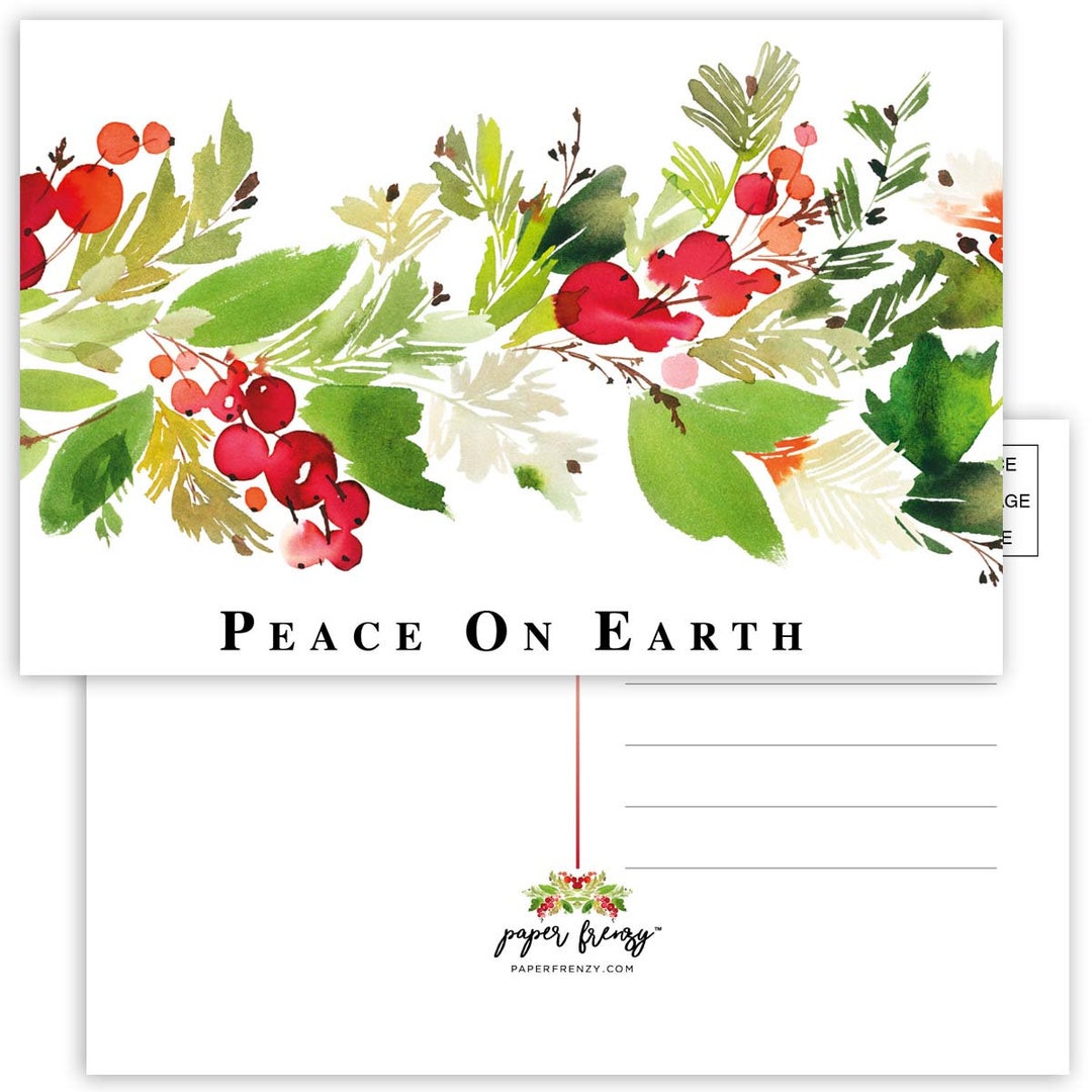 Peace on Earth POSTCARDS 25 Pack - Etsy