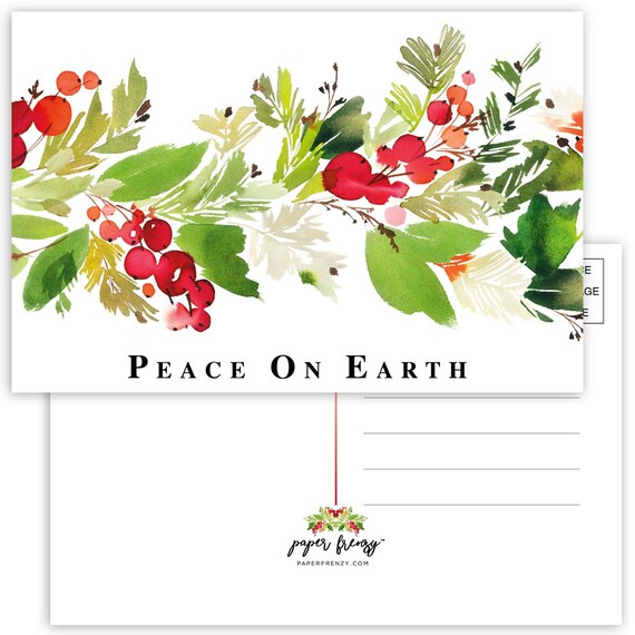 Peace on Earth POSTCARDS 25 Pack | Etsy