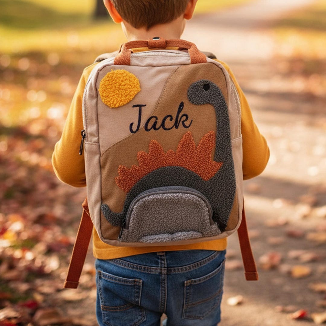 Personalized Dinosaur Backpack, 3D Embroidery & Custom Name,back-to ...