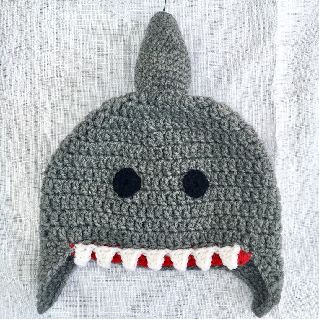 Custom Shark Hat, Adult Shark Hat, Fun Shark Costume Beanie for All ...