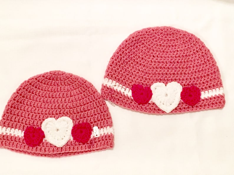 Girls Valentine's Day Hat Pink Hat with Hearts Gifts | Etsy